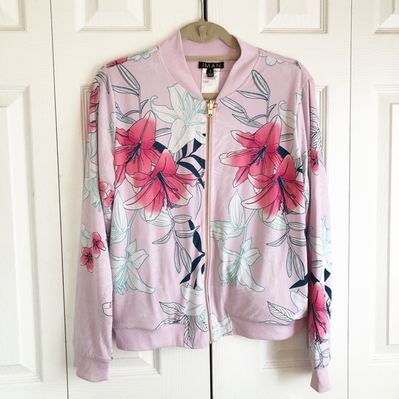 IMAN | Jackets & Coats | Iman Reversible Jacket Florallight Purple ...